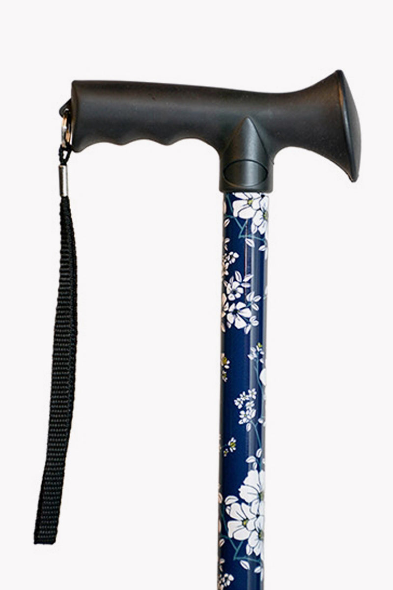 Premium Moon Flower Design Walking Cane - 30-39" Adjustable Length