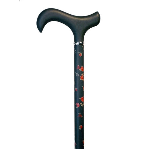 Carbon Fiber Midnight Rose Cane - House of Canes