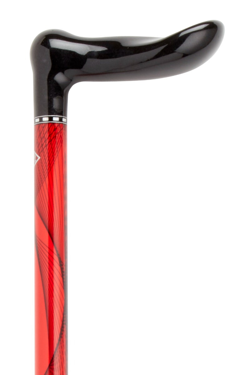 Ultra Lightweight Carbon Fiber Wide Grip Red Cane - Adjustable Shaft
