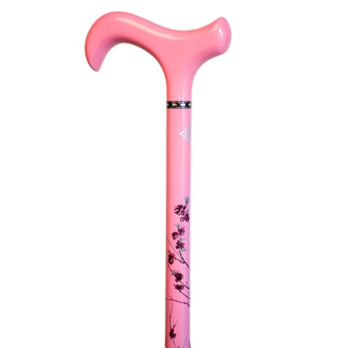 Carbon Cane Pink Rose Design - Houseofcanes