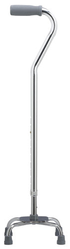 Sturdy Large Base Quad Cane for Stability (250 lbs Capacity)