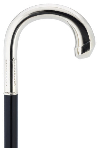 Elegant Hexagon Bulb Nose Cane - Handcrafted Alpacca & Maple