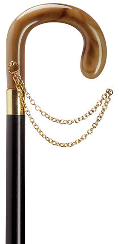 Italian handle Cane with Chain - Houseofcanes