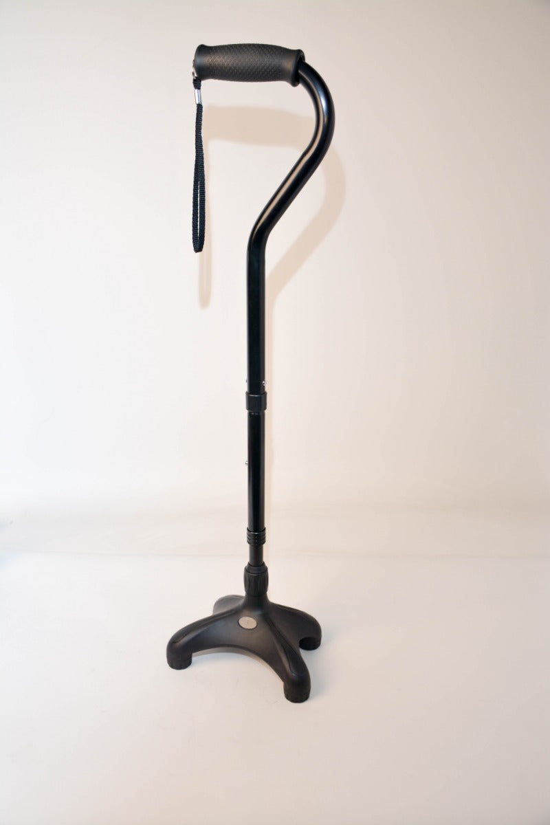 Folding Quad Cane for Travel | 8" X 5" Quad Base | Supports 250 lbs